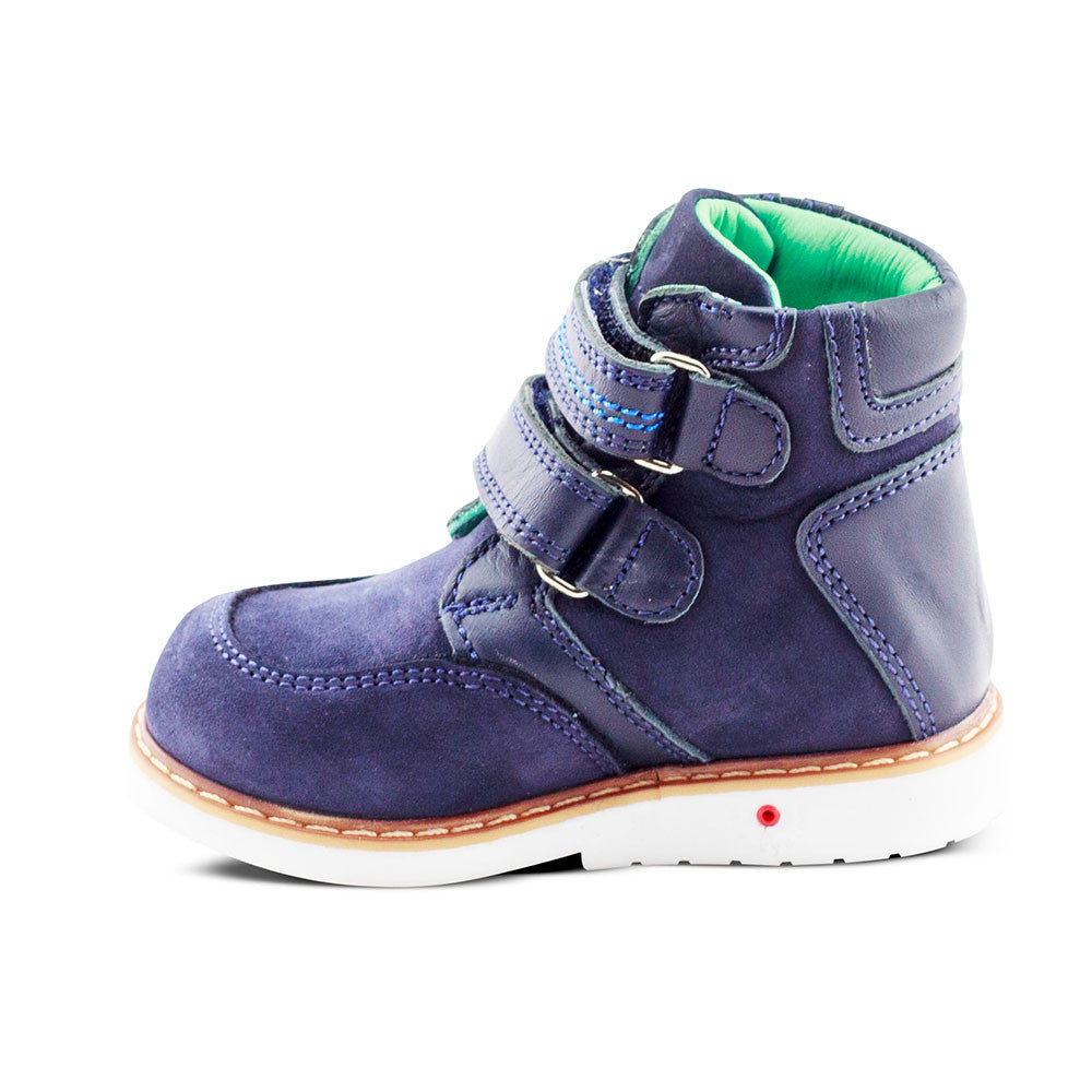 VELVET LOGAN navy orthopaedic high-top boots | First Walkers
